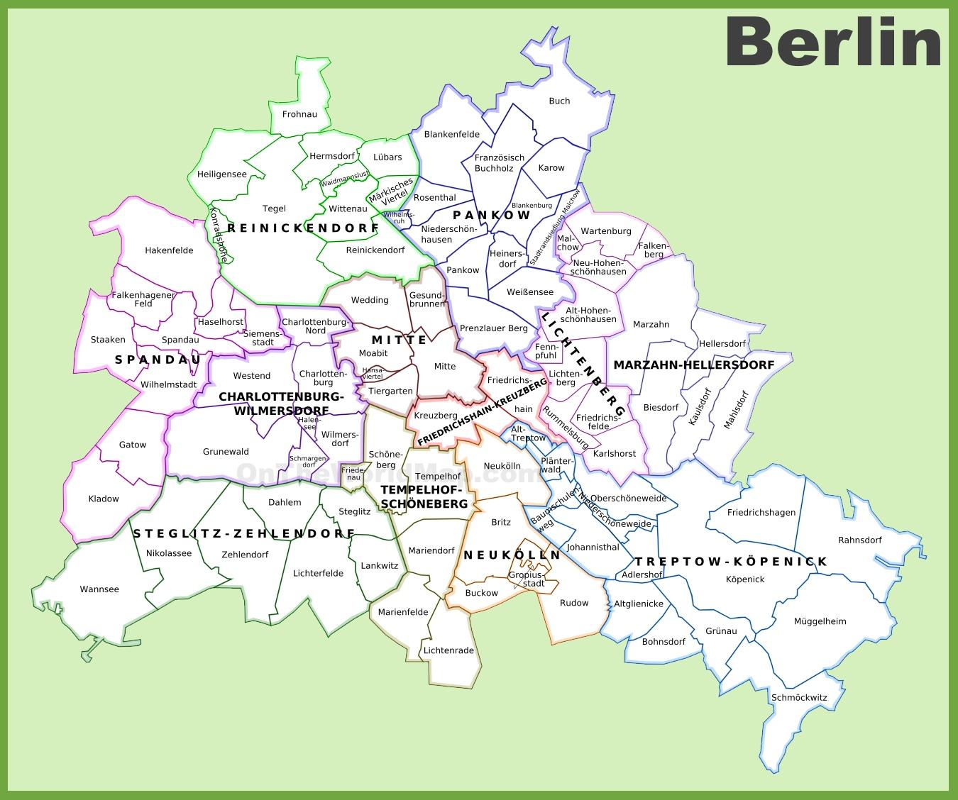 Berlin térkép poszter - berlin Térkép térkép poszter (Németország)